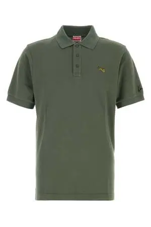 Kenzo Khaki Piquet Polo Shirt - Green