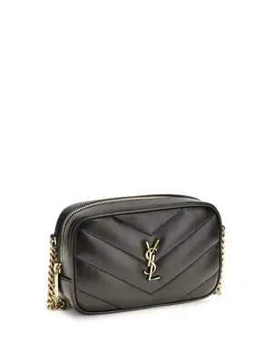 Saint Laurent Lambskin Camera Bag With Chain Strap