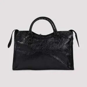 Balenciaga Le City M Bag In Crinkled Leather