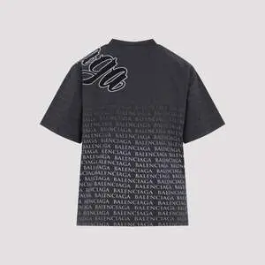 Balenciaga Medium Fit All-over Logo Print T-shirt