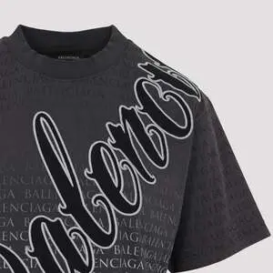 Balenciaga Medium Fit All-over Logo Print T-shirt