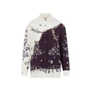 Versace Shirt With Heritage Jewels Print - Multicolor