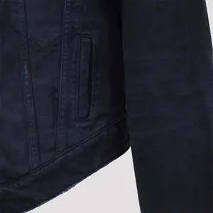 Balenciaga Curved Waistband Denim Trucker Jacket