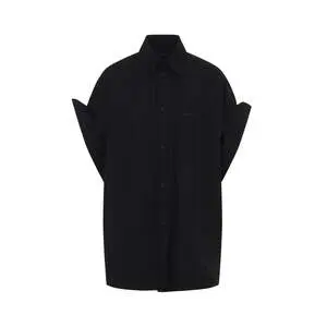 Balenciaga Tucked Sleeve Shirt - Black
