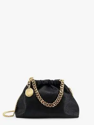 Stella McCartney Falabella Mini Shaggy Deer Crossbody - Black