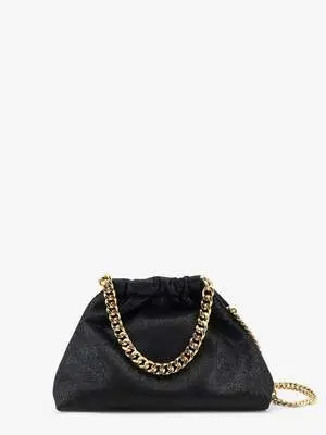 Stella McCartney Falabella Mini Shaggy Deer Crossbody Bag - Black