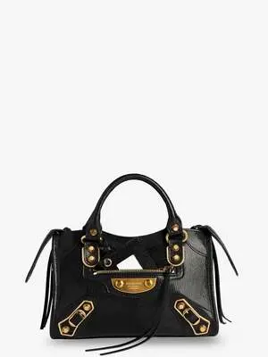 Balenciaga Le City Uptown Mini Leather Handbag - Black