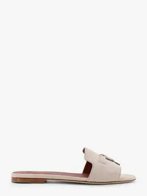 Loro Piana Flat Suede Sandals With Iconic Charms - Multicolor