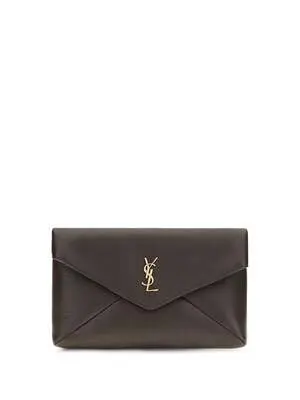 Saint Laurent Monogram Pouch - Brown