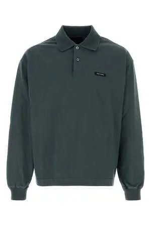 Prada Petrol Blue Cotton Polo Shirt - Green