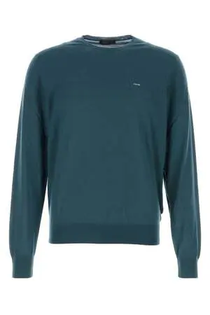Prada Teal Green Wool Sweater - Blue