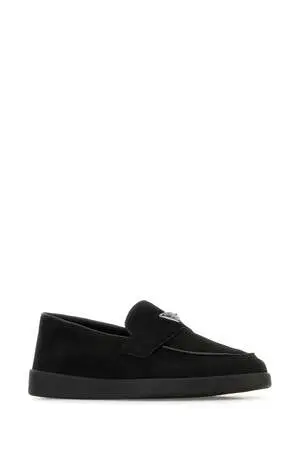 Prada Suede Loafers - Black