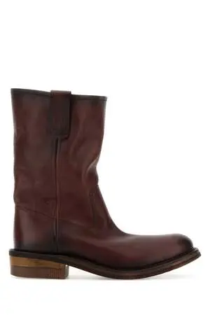 Miu Miu Leather Knee-high Boots - Brown