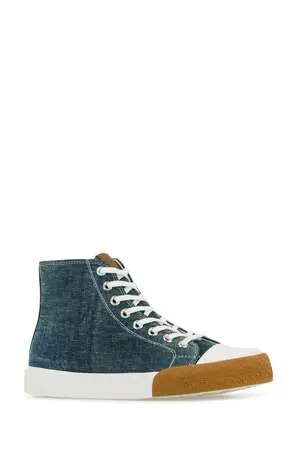 Loewe High Top Denim Sneakers