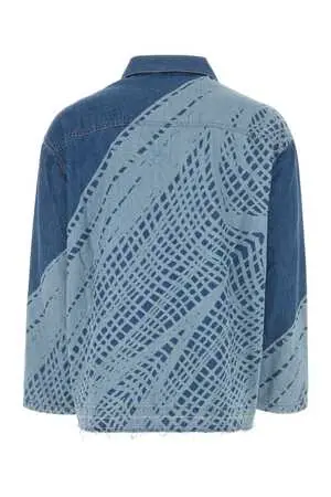 Loewe Printed Denim Polo Shirt