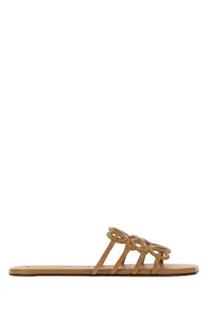 Loewe Anagram Petal Slippers - Brown