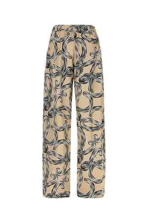 Loewe Printed Silk Wide Leg Trousers