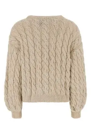 Loewe Sand Cotton Blend Oversize Sweater