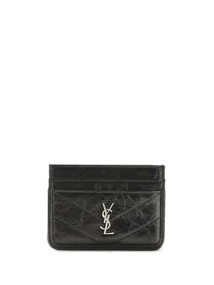 Saint Laurent Niki Vintage Leather Card Holder - Black