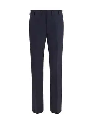 Prada Tailored High Waisted Wide Leg Trousers - Blue