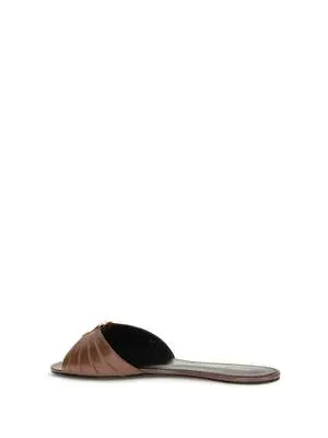 Saint Laurent Babylone Mules - Brown
