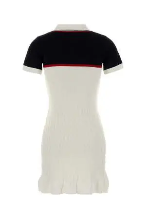Casablanca Viscose Blend Polo Dress With Quarter Zip