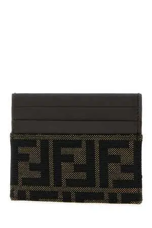 Fendi Jacquard Ff Card Holder - Brown