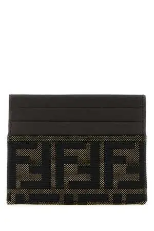 Fendi Jacquard Ff Card Holder - Brown
