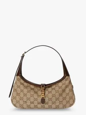 Gucci Jackie Slim Gg Fabric And Leather Shoulder Bag - Multicolor