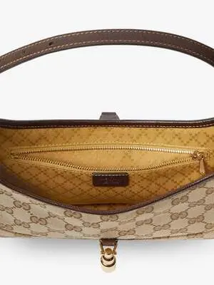 Gucci Jackie Slim Gg Fabric And Leather Shoulder Bag - Multicolor