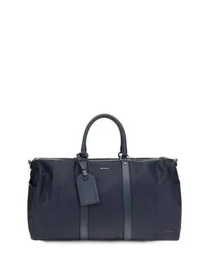 Kiton Leather-trim Travel Duffle Bag - Blue