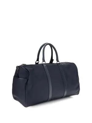 Kiton Leather-trimmed Travel Duffle Bag - Blue