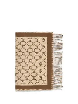 Gucci Gg All-over Wool Scarf - Cream