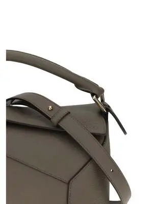 Loewe Puzzle Small Grained Leather Handbag - Gray
