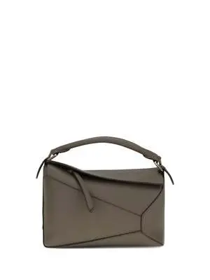 Loewe LOEWE Puzzle Small Grained Leather Handbag Gray