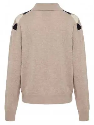 Miu Miu Argyle Polo-neck Sweater