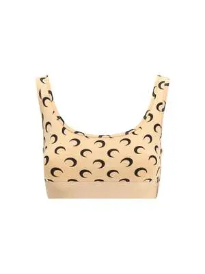 MARINE SERRE Moon Recycled Jersey Sports Bra - Cream