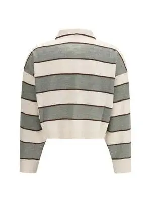 Brunello Cucinelli Striped Knit Polo Shirt - Multicolor