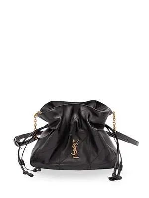 Saint Laurent Jamie Quilted Leather Drawstring Bag - Multicolor