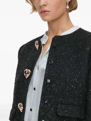 SELF-PORTRAIT Boucle Fur Cuff Jacket