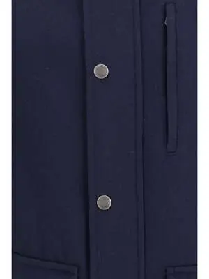 Brunello Cucinelli Virgin Wool Jacket Withnappa Inserts