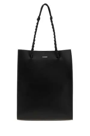 JIL SANDER Leather Tangle Shopping Bag - Black
