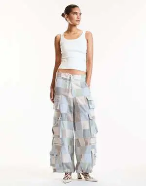 Cynthia Rowley Millie Patchwork Cargo Pants