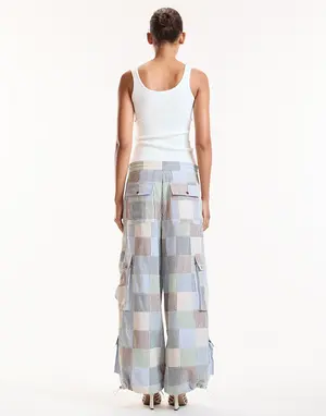 Cynthia Rowley Millie Patchwork Cargo Pants