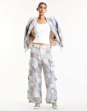 Cynthia Rowley Millie Patchwork Cargo Pants