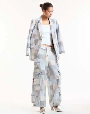 Cynthia Rowley Millie Patchwork Cargo Pants