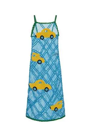 JW Anderson Crochet Car Maxi Dress - Blue
