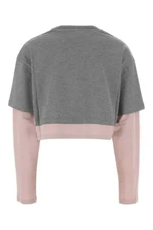 Miu Miu Grey Cotton T-shirt