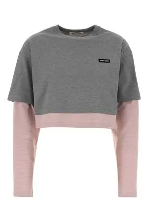 Miu Miu Cotton T-shirt - Gray