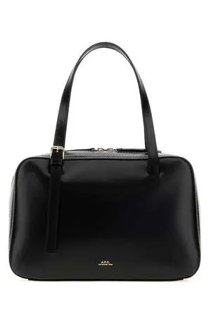 A.p.c. Leather Virginie Handbag - Black